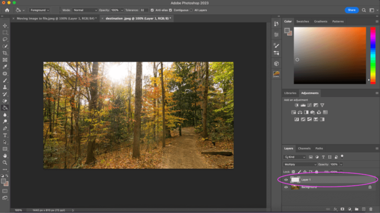 3 Ways to Move Image from a File to Another in Photoshop