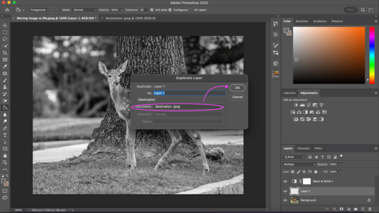 3 Ways to Move Image from a File to Another in Photoshop