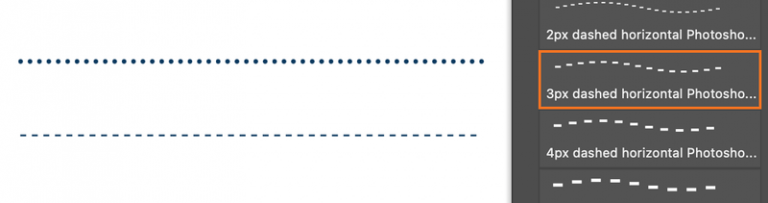 Photoshop: Dotted and Dashed Line Brushes Free Download