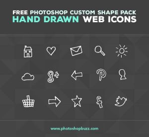 15 Free Hand-Drawn Web Icons Download for Photoshop