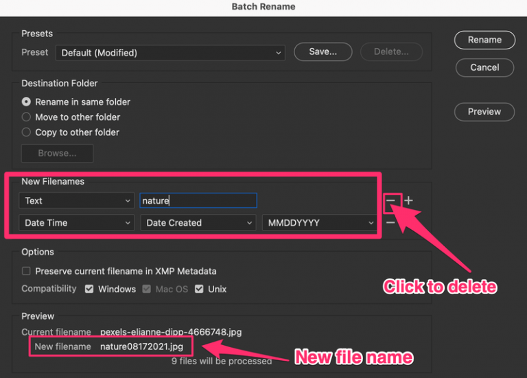 3 Quick & Easy Steps to Batch Rename Photos in Photoshop